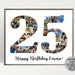 25th Birthday Photo Collage-25 Year Photo Collage-anniversary - Etsy