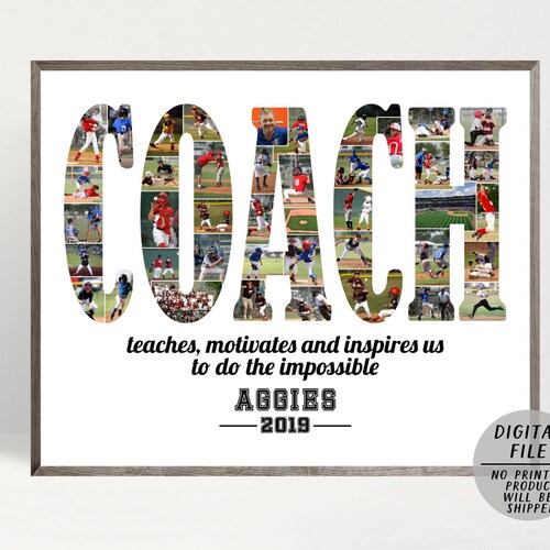 Coach Photo Collage-sport Coach Collage-gift for - Etsy
