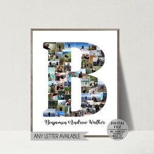 Letter Photo Collage-initial Collage-any Letter Collage-custom - Etsy