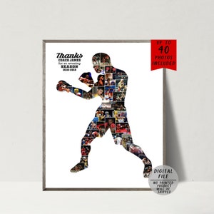 Boxing Photo Collage-boxer Photo Collage-boxing Coach Gift-personalized ...