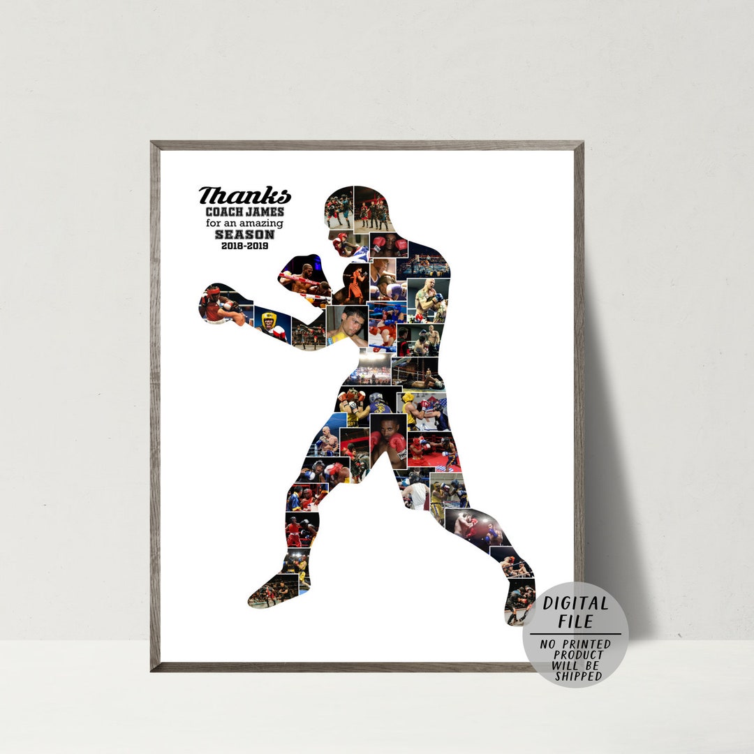 Boxing Photo Collage-boxer Photo Collage-boxing Coach - Etsy