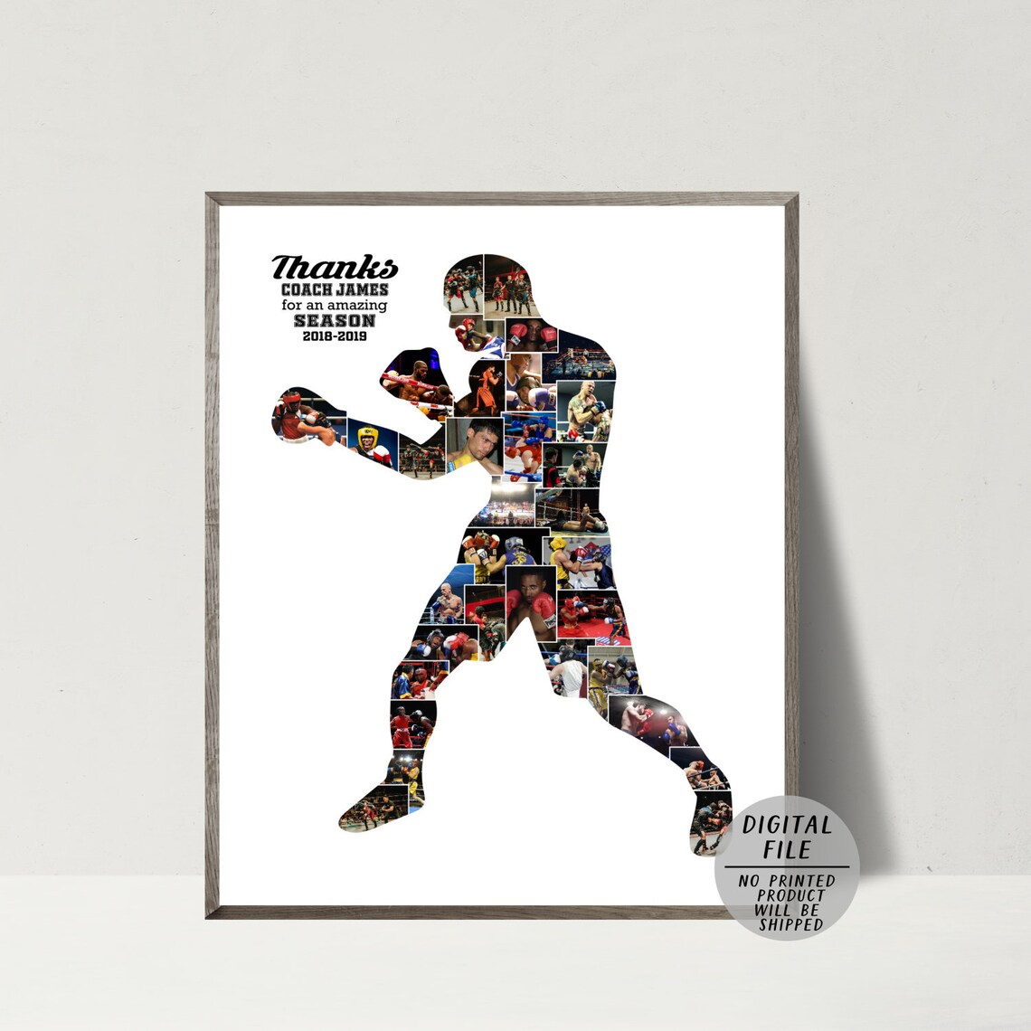 Boxing Photo Collage-boxer Photo Collage-boxing Coach - Etsy