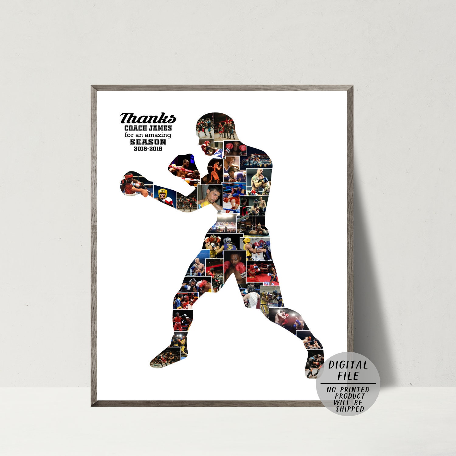 Boxing Photo Collage-boxer Photo Collage-boxing Coach - Etsy UK