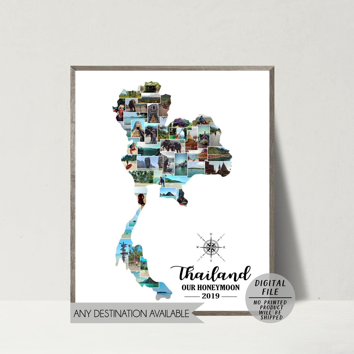 Thailand Photo Collage-southeast Asia Collage-travel Photo - Etsy