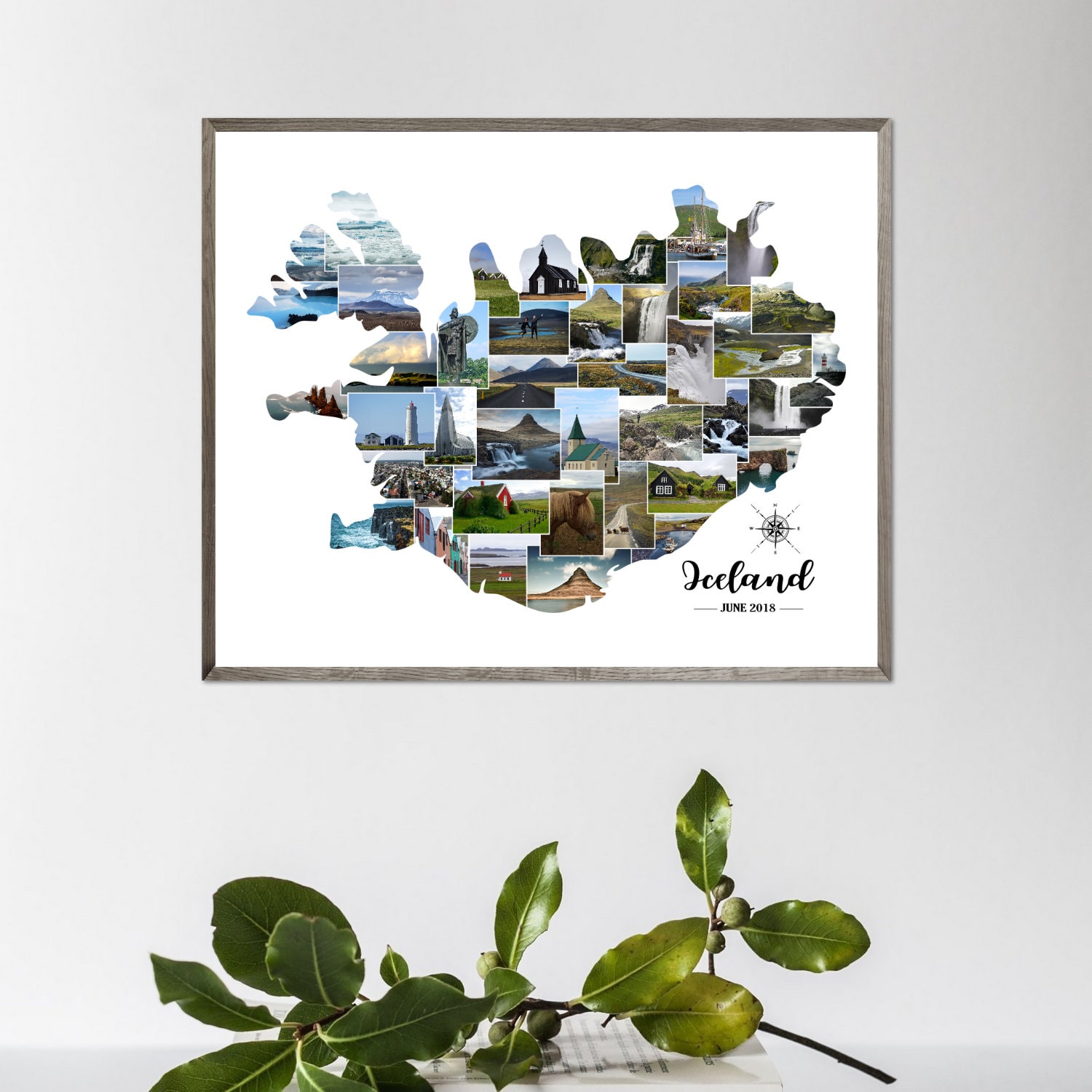 Iceland Photo Collage-map Collage-travel Photo - Etsy