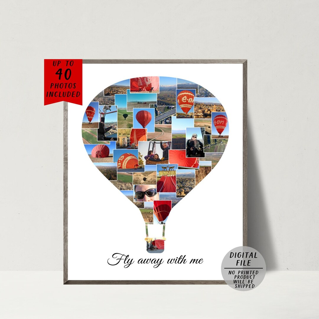 Hot Air Balloon Photo Collage-adventure Collage-graduation Gift ...