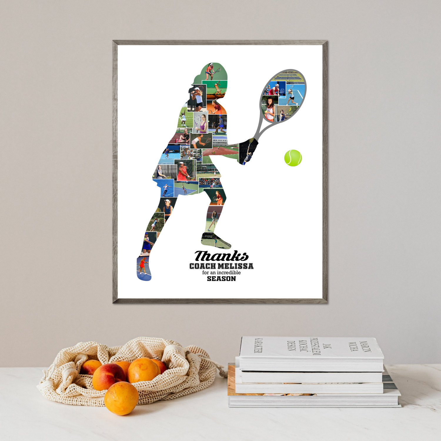 Tennis Photo Collage-personalized Gift for Coach-female Tennis - Etsy