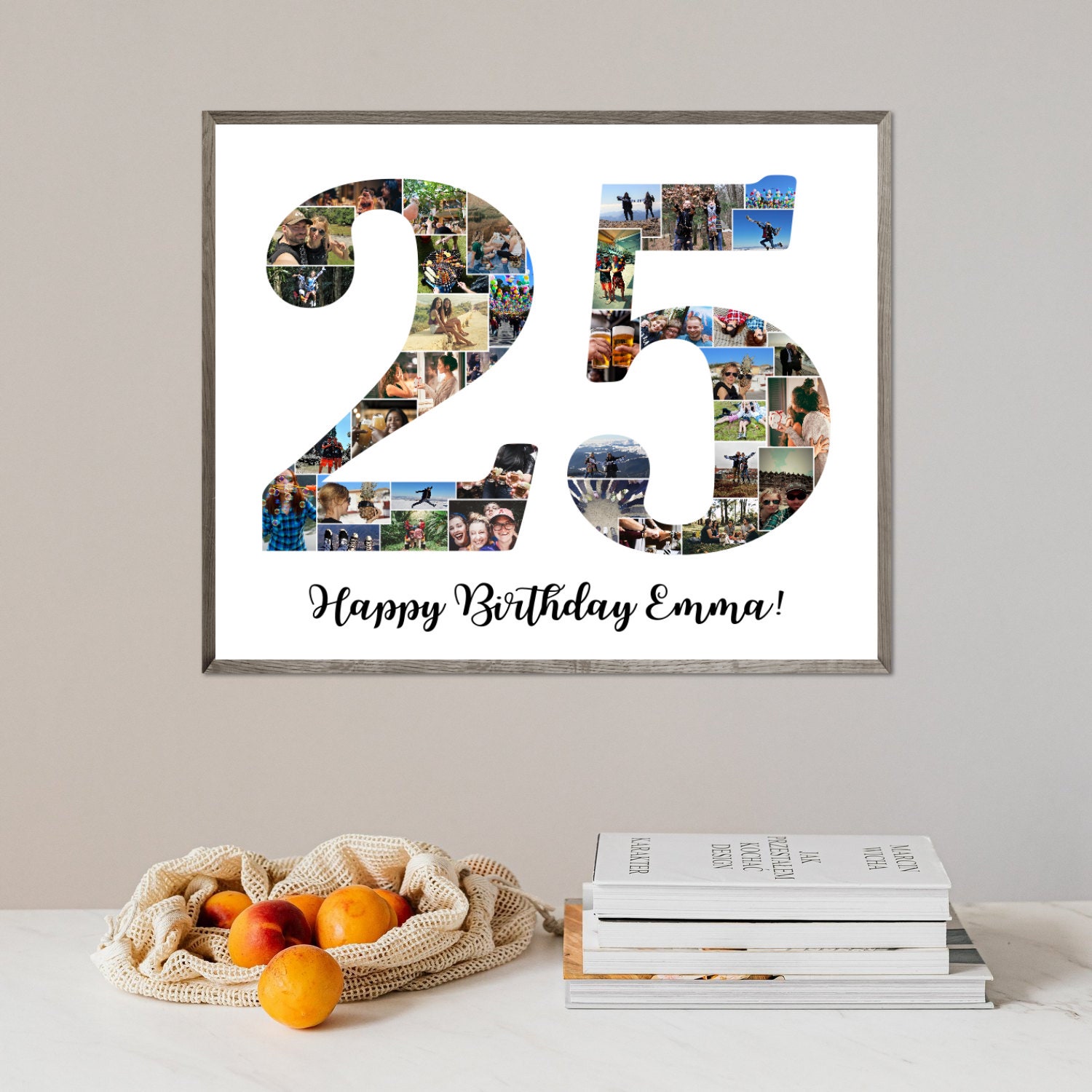25th Birthday Photo Collage-25 Year Photo Collage-anniversary - Etsy