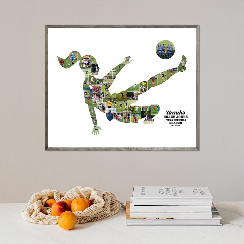 Soccer Photo Collage-soccer Girl Collage-football Collage-team - Etsy