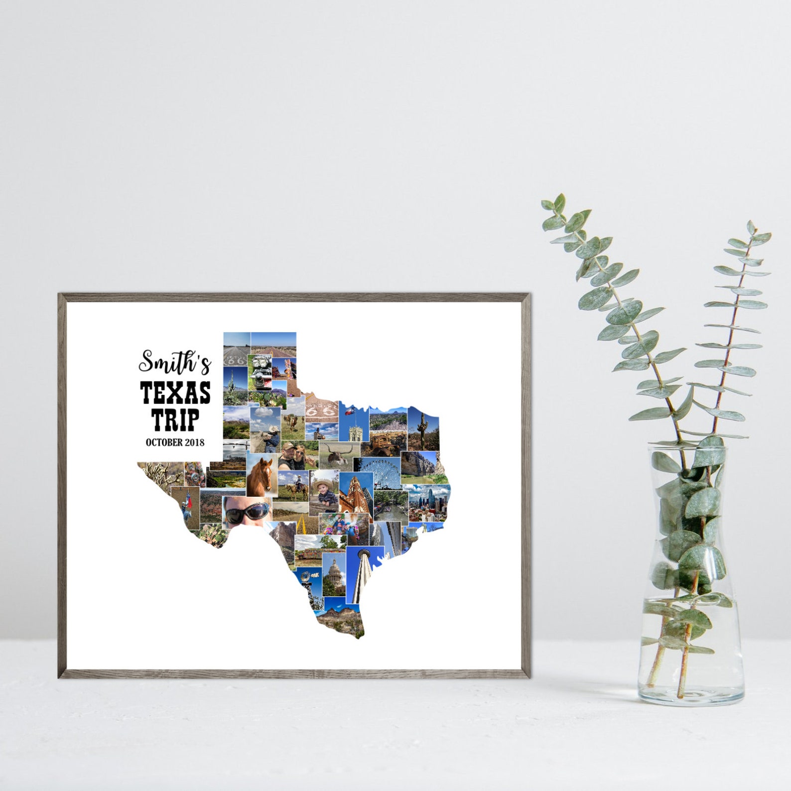 State Photo Collage-texas Photo Collage-personalized Gift for - Etsy