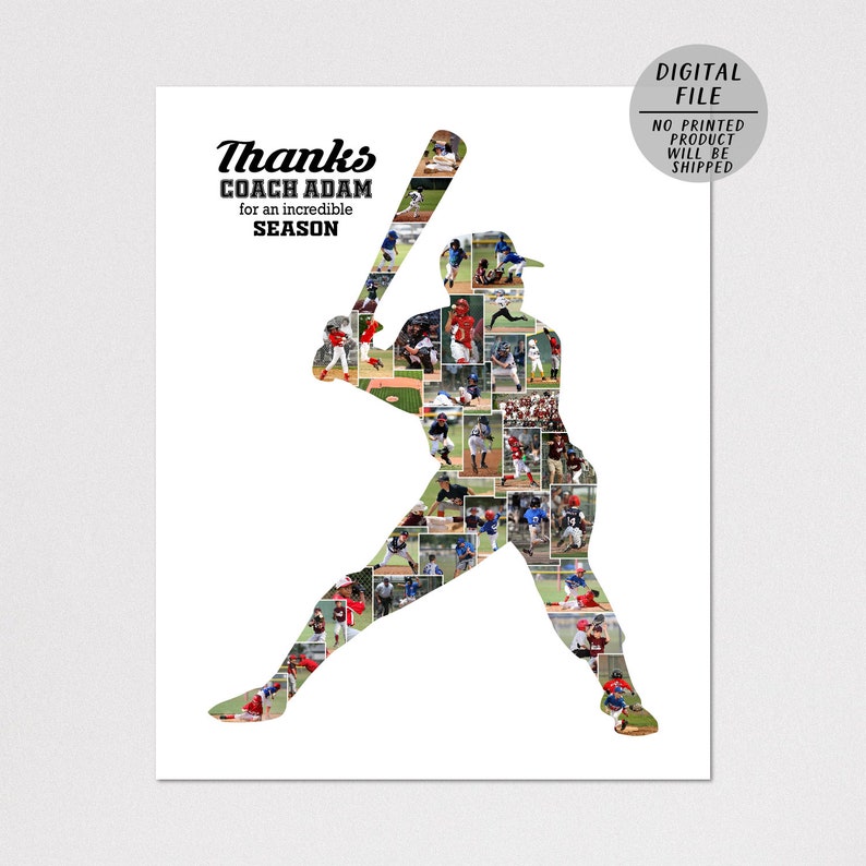 Baseball Photo Collage-baseball Player Photo Collage-personalized Gift ...