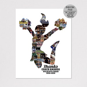 Cheerleader Photo Collage-personalized Gift for Coach-cheerleading ...