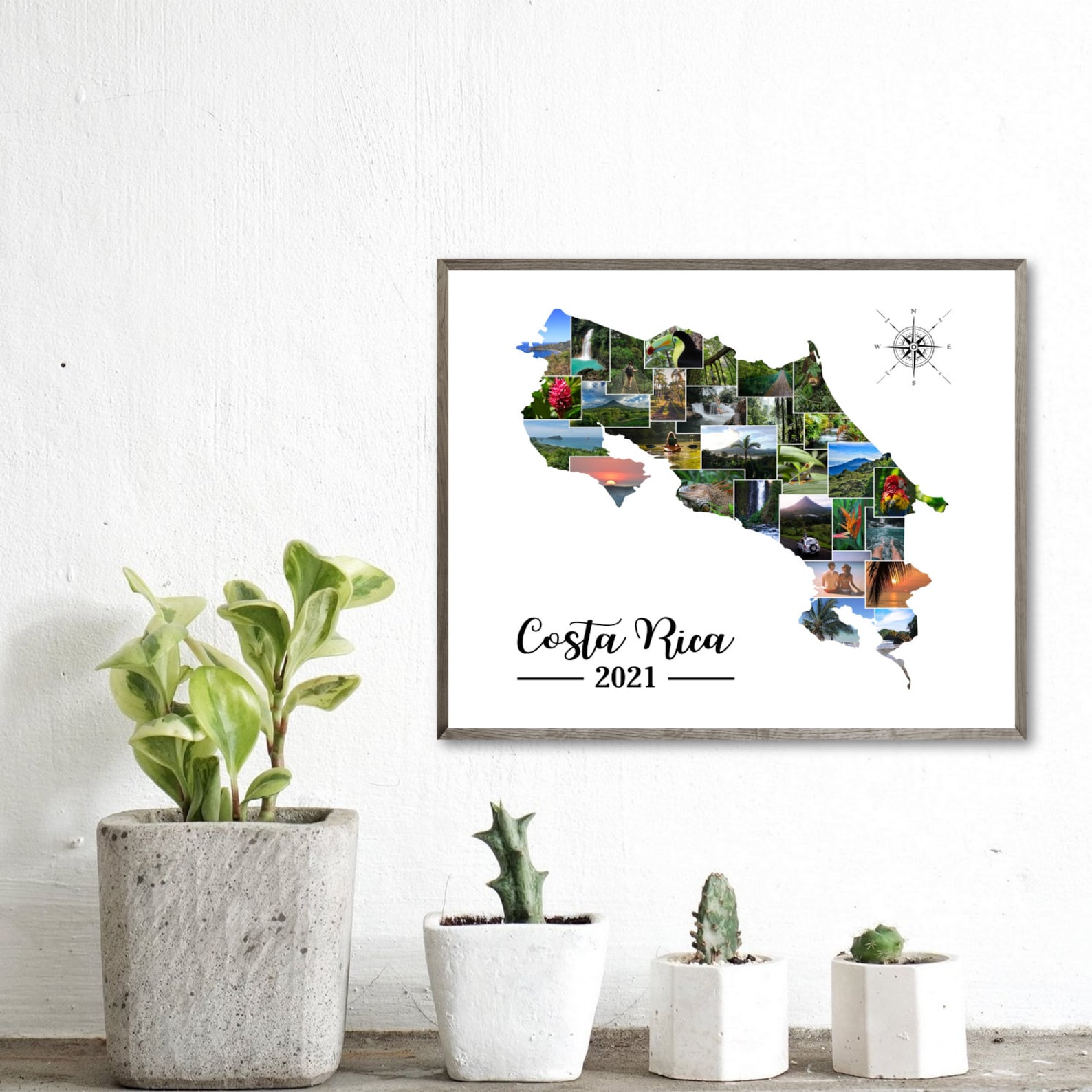 Costa Rica Photo Collage-costa Rica Map Collage-travel Photo Collage ...