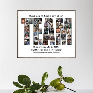 Team Photo Collage-coworker Leaving Gift-personalized Farewell Gift for ...