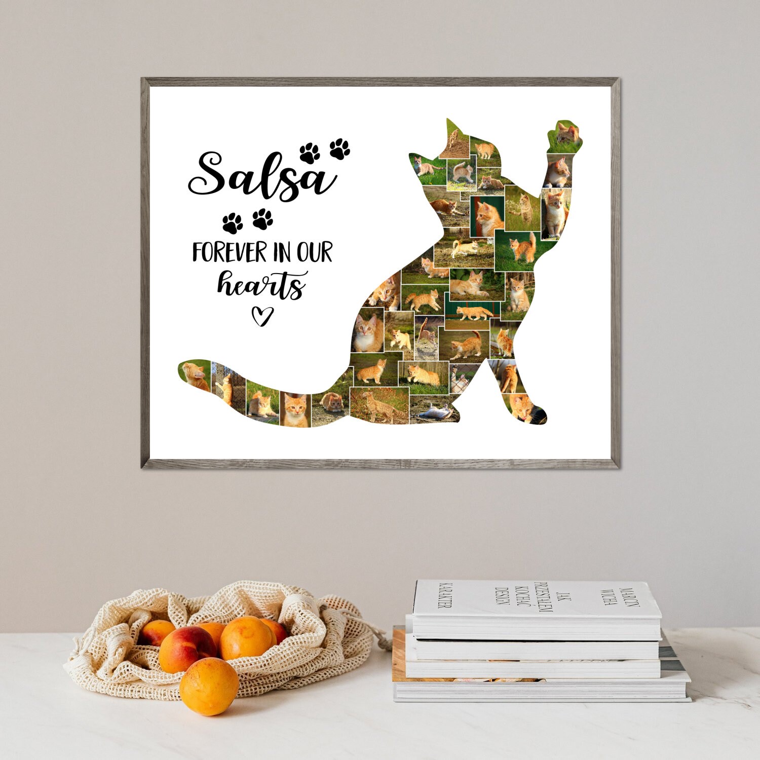 Cat Photo Collage-cat Memorial Collage-custom Cat - Etsy