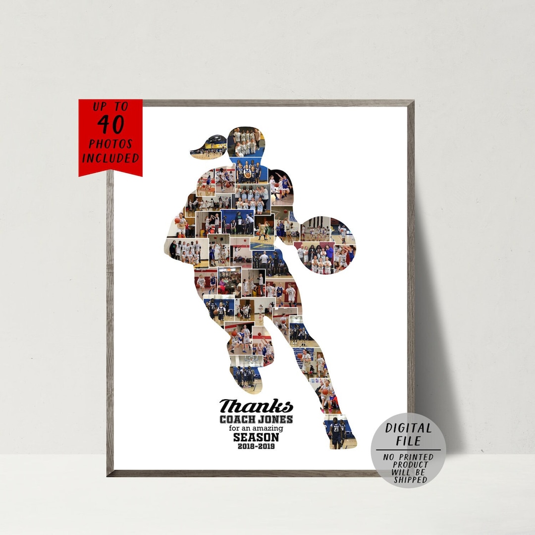 Basketball Photo Collage-personalized Gift for Coach-girl Basketball ...