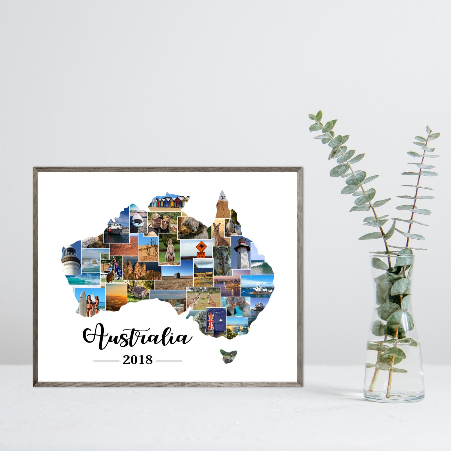 Australia Photo Collage-travel Map Photo Collage-personalized - Etsy