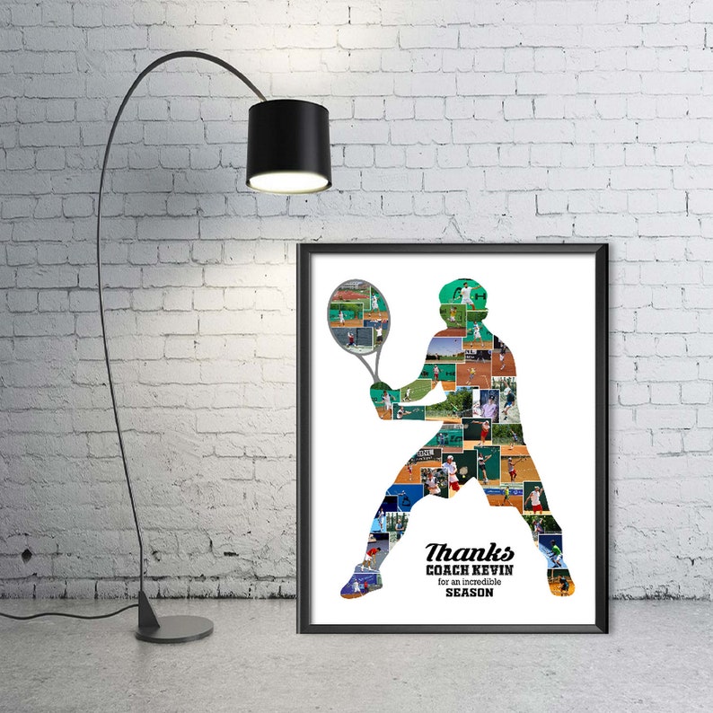 Tennis Photo Collage-Gift For Coach-Sport Photo Collage | Etsy