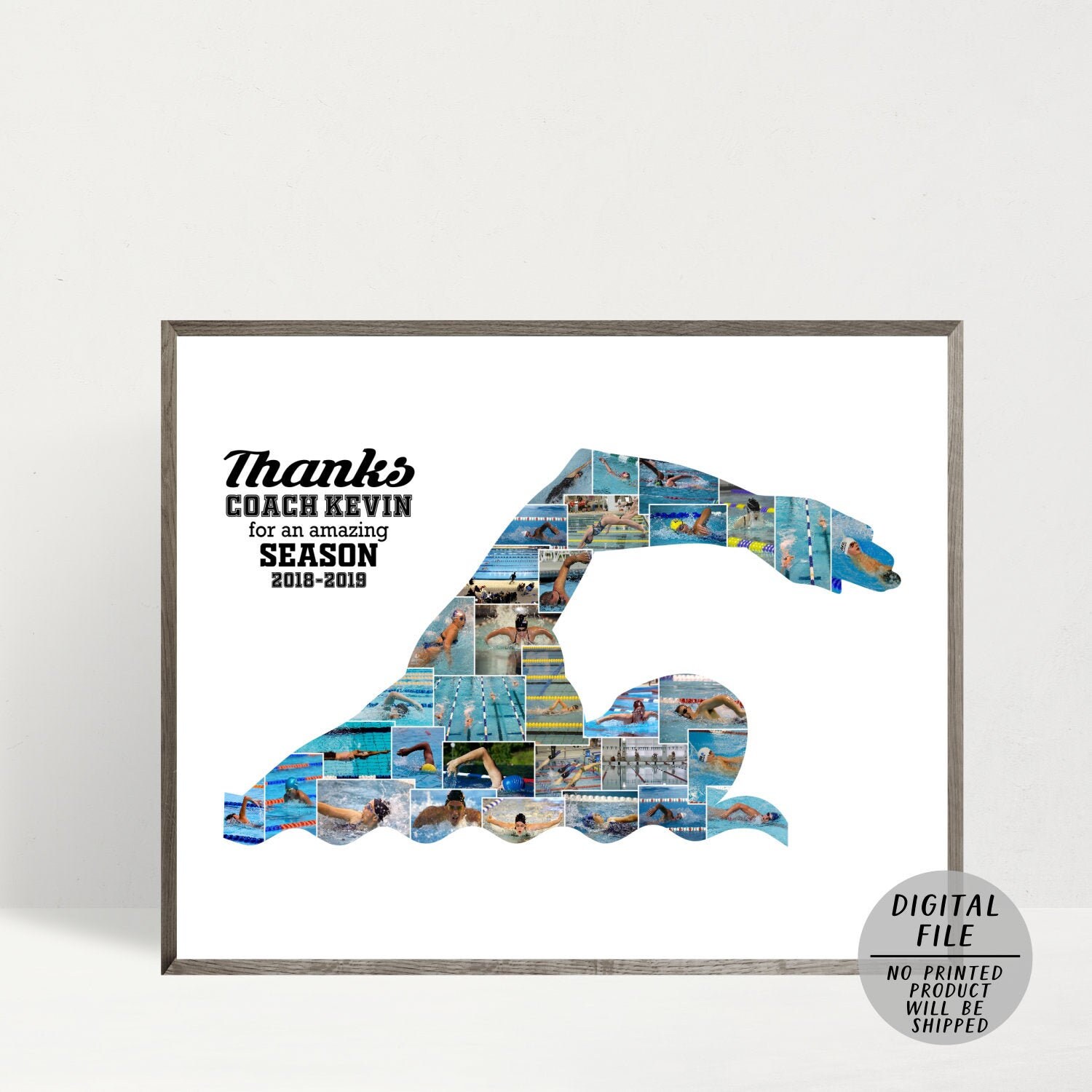 Swimmer Photo Collage-swimming Photo Collage-personalized Gift - Etsy