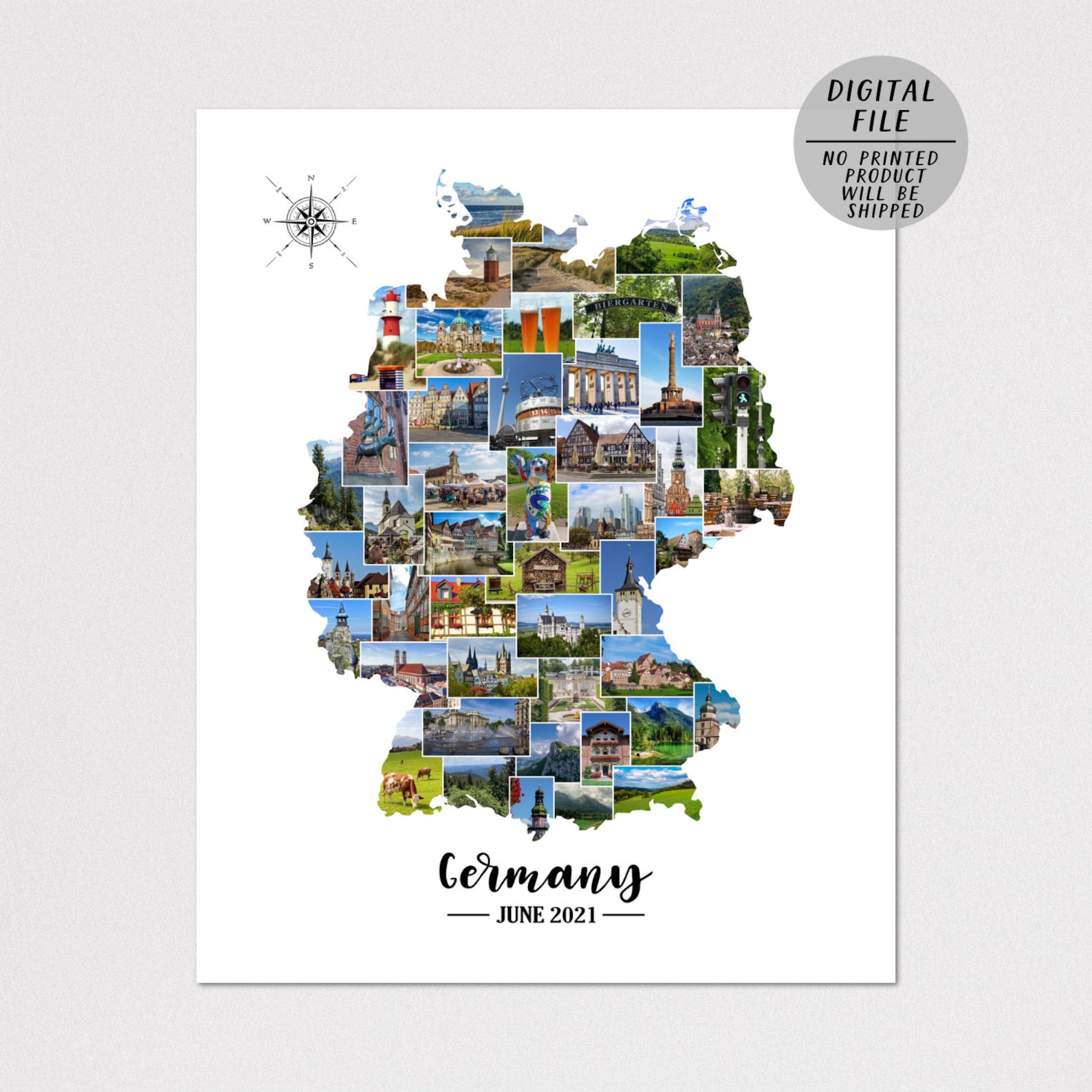 Germany Photo Collage-berlin Collage-travel Photo - Etsy