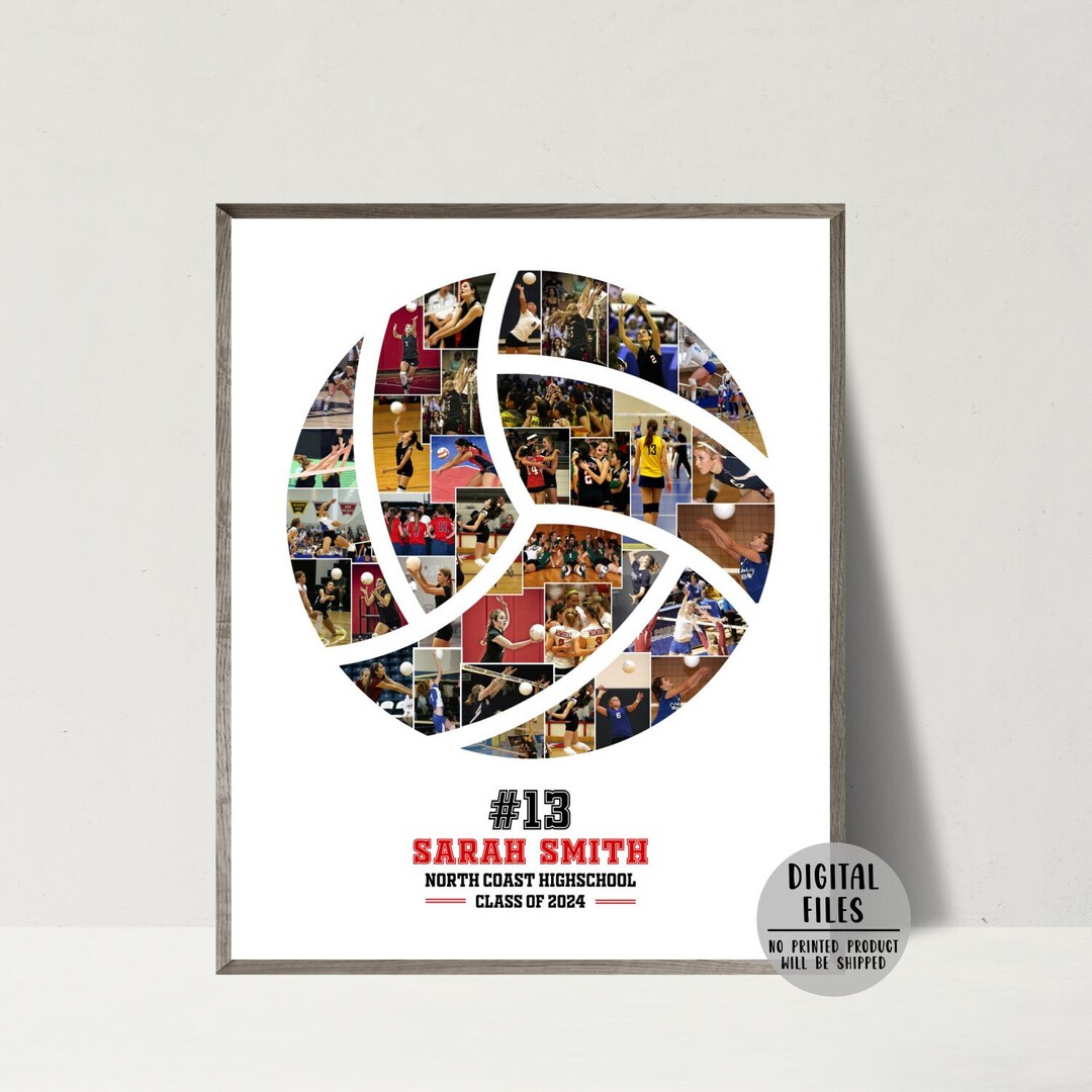 Collage de fotos de voleibol-Collage de imágenes de voleibol - Etsy España