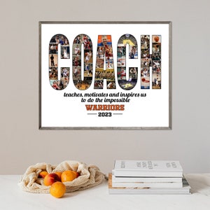 Coach Photo Collage-sport Coach Collage-gift for Coach-personalized ...