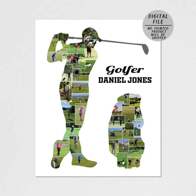 Golf Photo Collage-golfer Photo Collage-personalized Gift for - Etsy