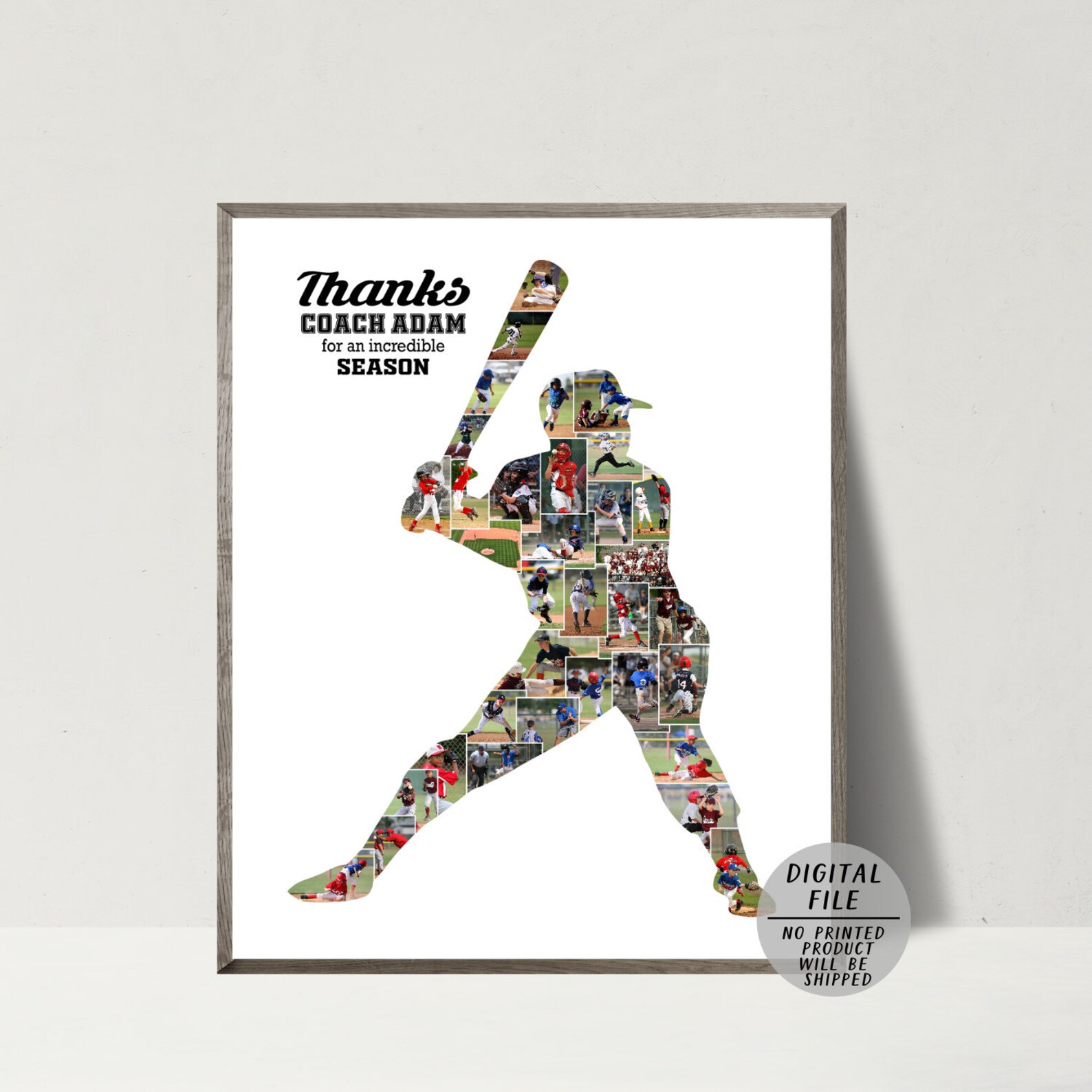 Baseball Photo Collage-baseball Player Photo - Etsy