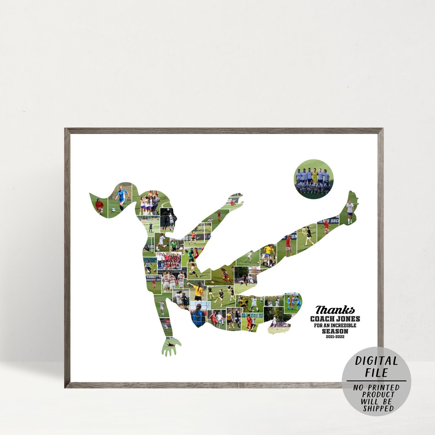 Soccer Photo Collage-soccer Girl Collage-football Collage-team - Etsy