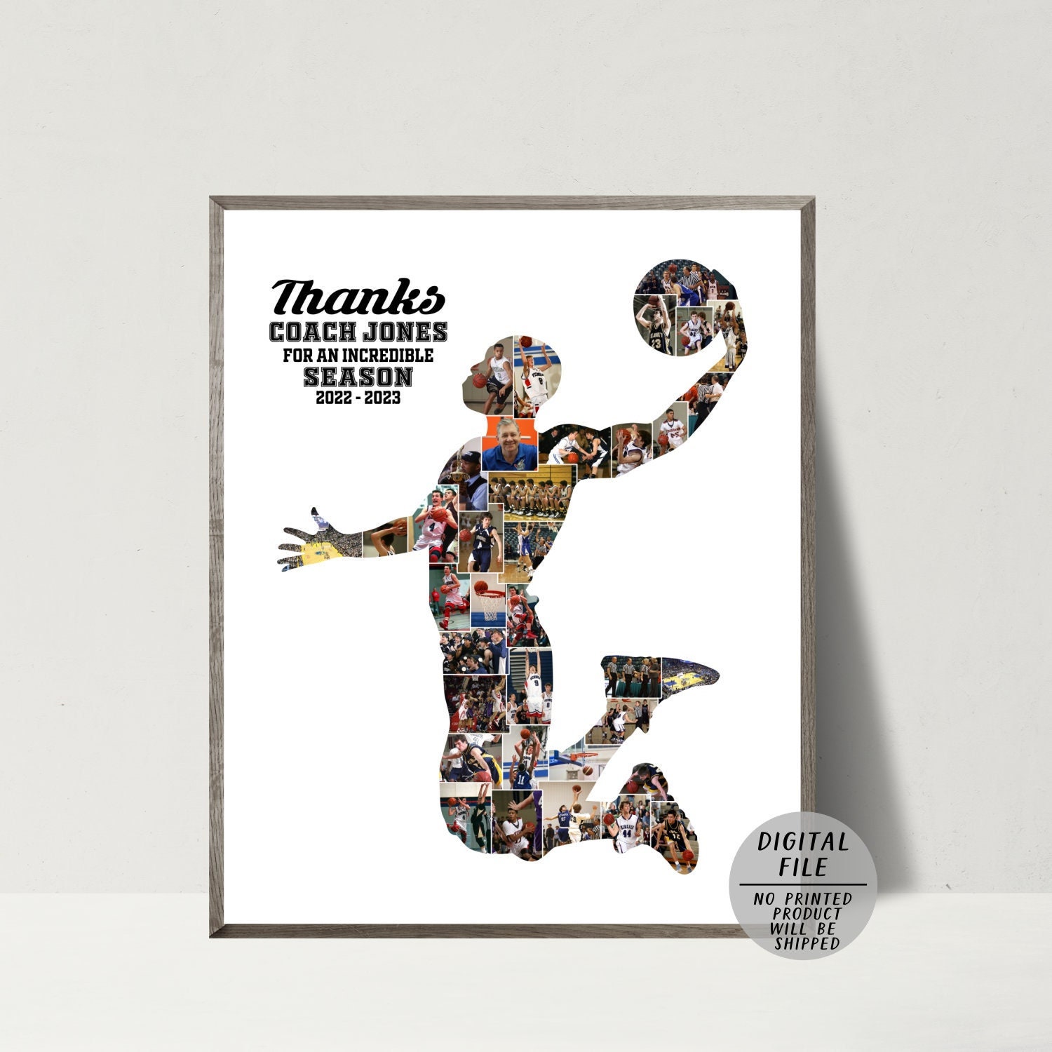 Basketball Photo Collage-boy Man Basketball Player - Etsy