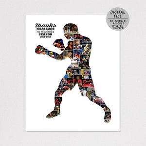 Boxing Photo Collage-boxer Photo Collage-boxing Coach Gift-personalized ...