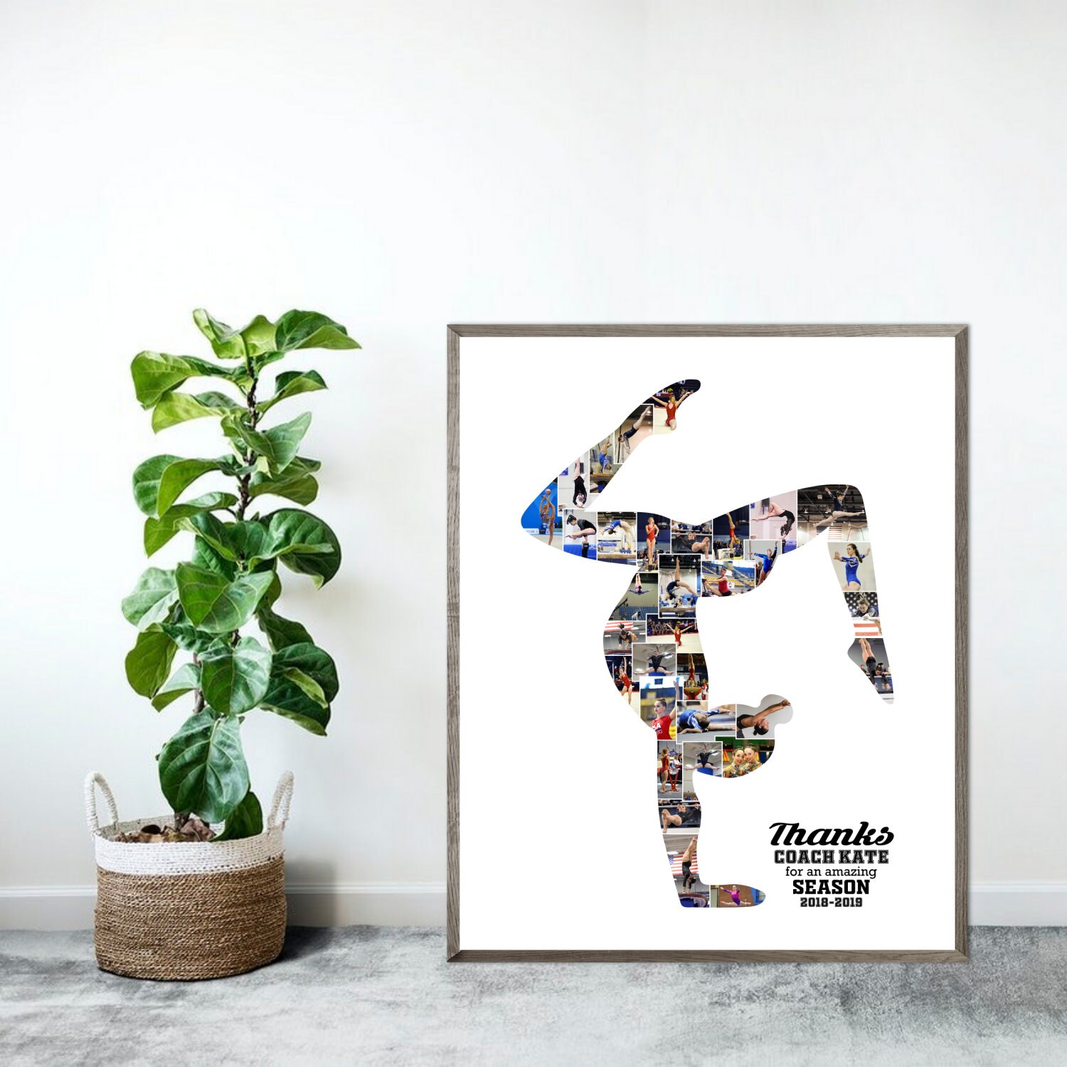 Gymnastics Photo Collage-female Gymnast Photo Collage-gymnastics Coach ...