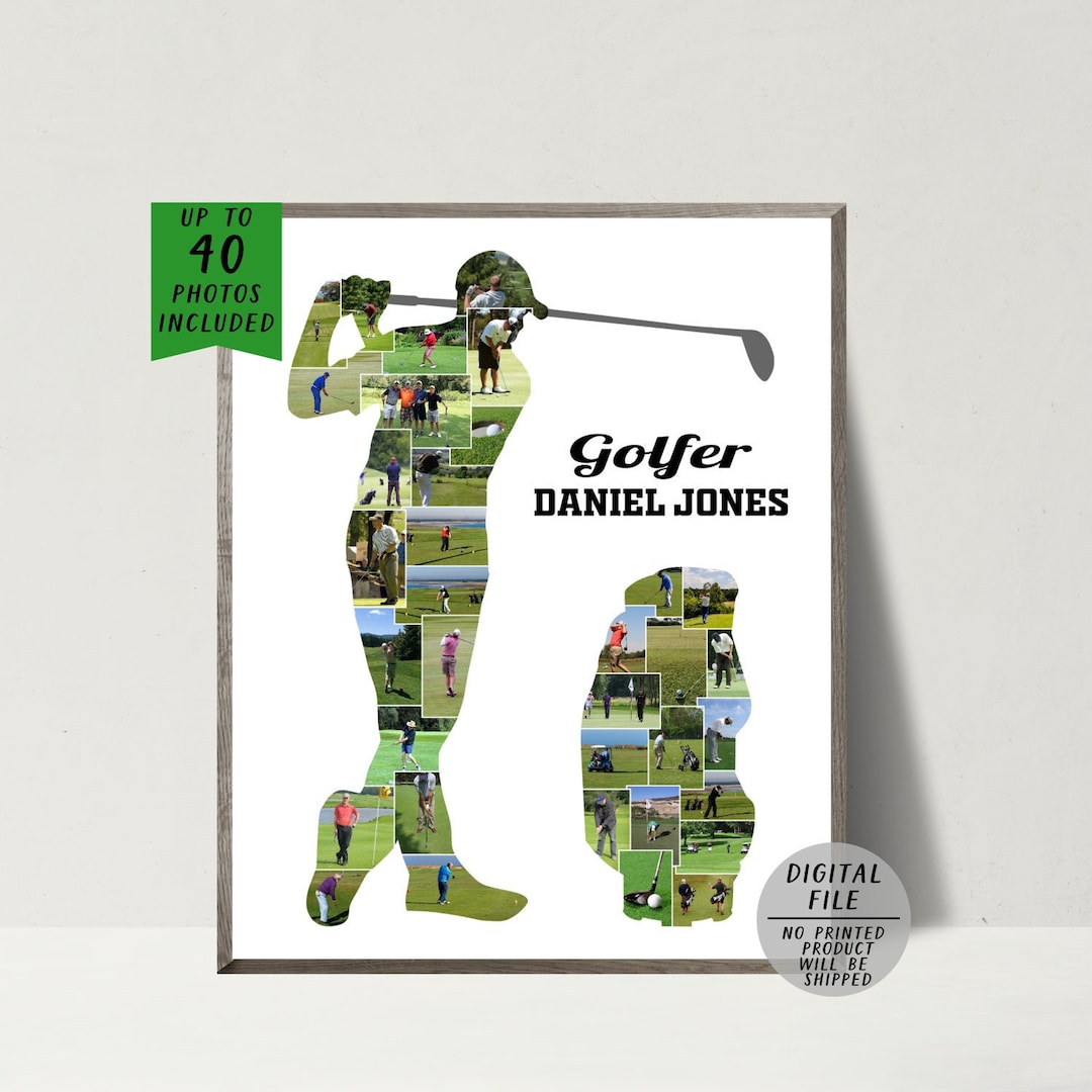 Golf Photo Collage-golfer Photo Collage-personalized Gift for Golfer ...