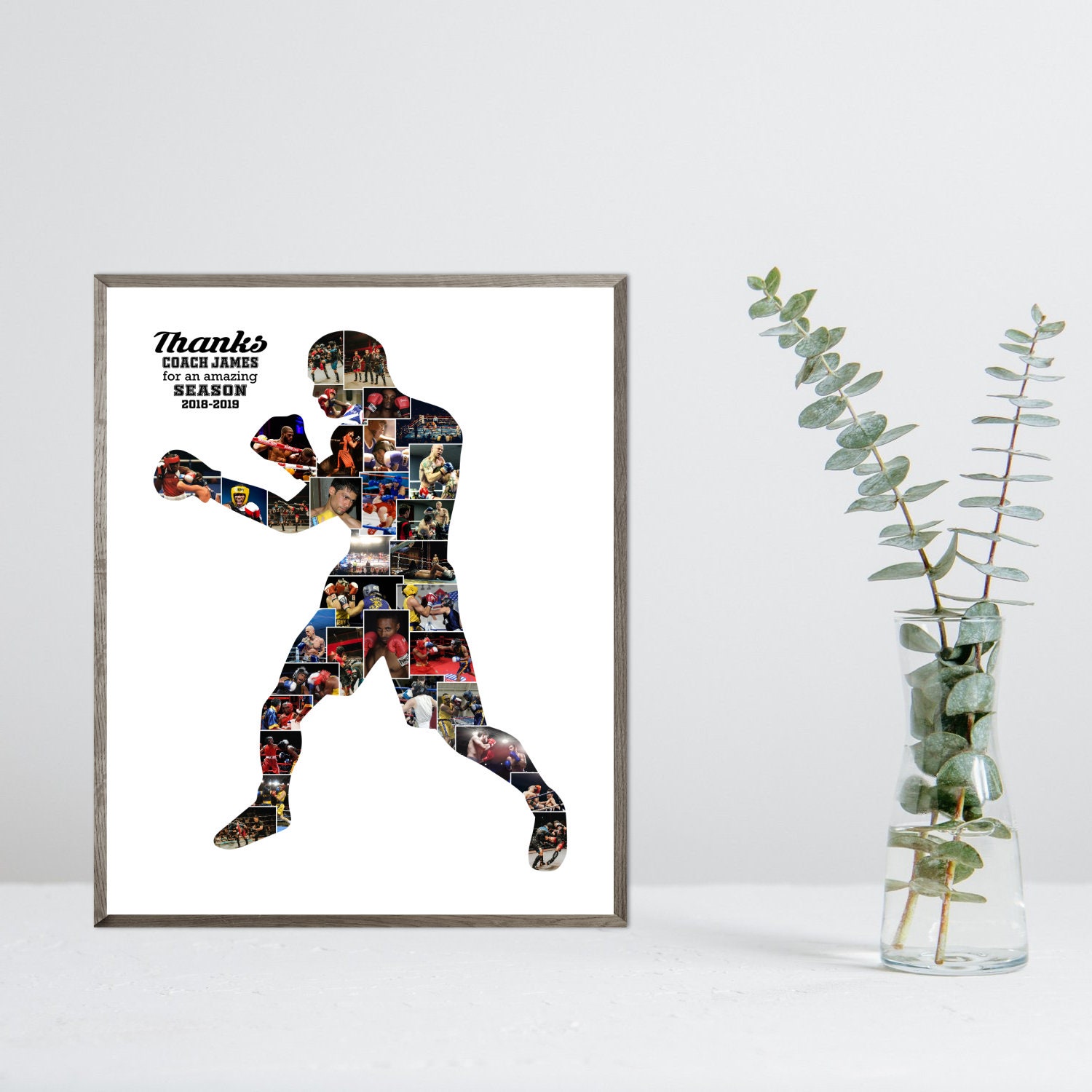 Boxing Photo Collage-boxer Photo Collage-boxing Coach - Etsy UK
