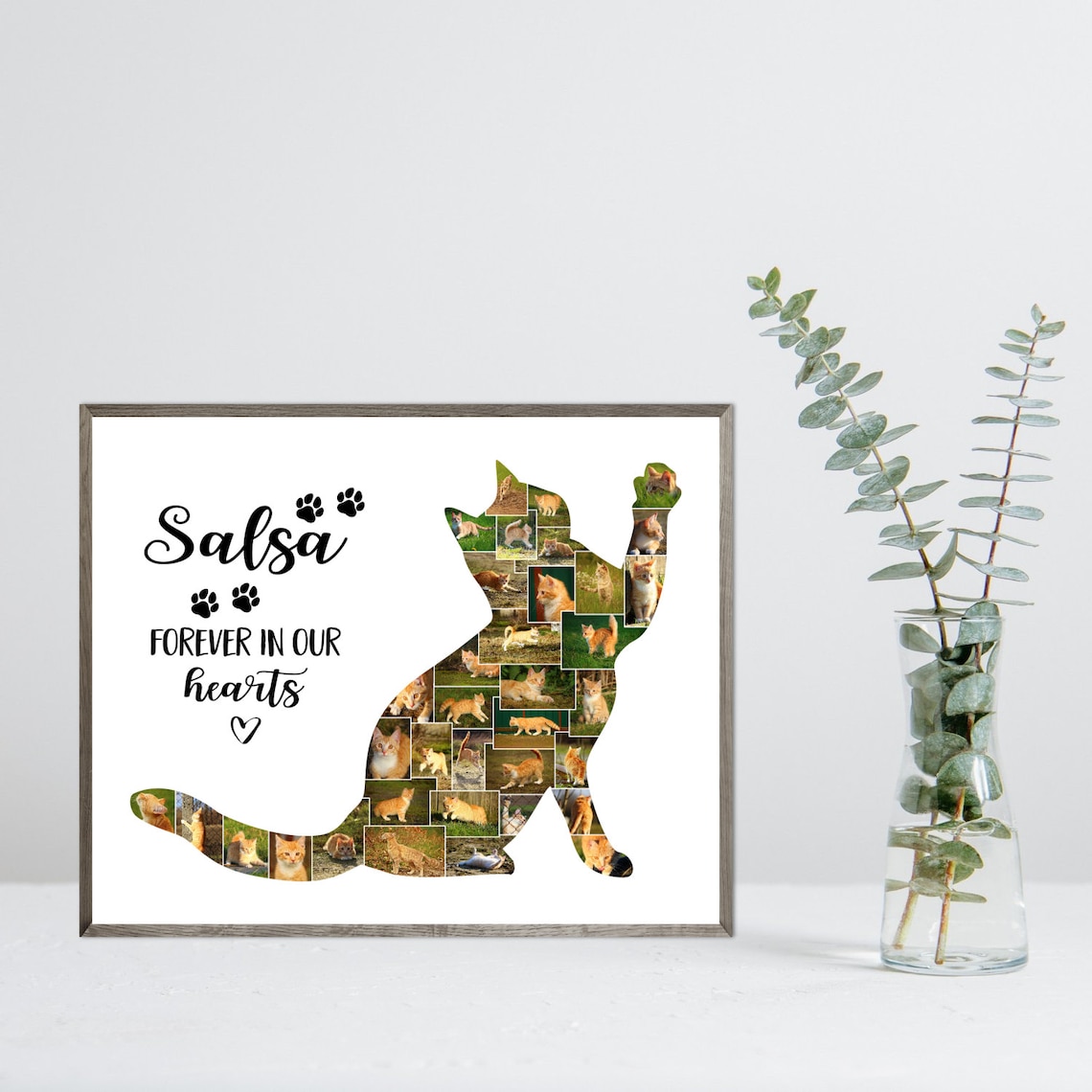 Cat Photo Collage-cat Memorial Collage-custom Cat | Etsy