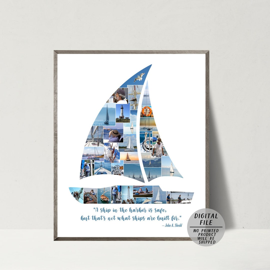 Sailing Photo Collage-sailboat Photo Collage-sailor Photo - Etsy