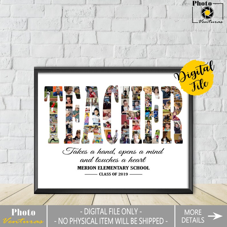 Teacher Photo Collage-Teacher Collage-Gift For Teacher-Teacher | Etsy