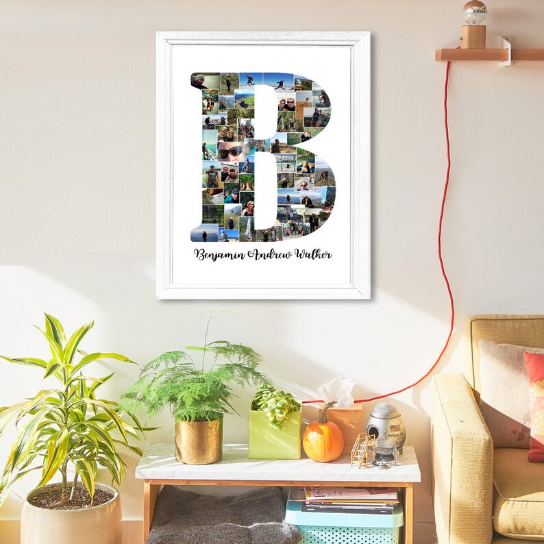 Letter Photo Collage-Initial Collage-Any Letter Collage-Custom | Etsy