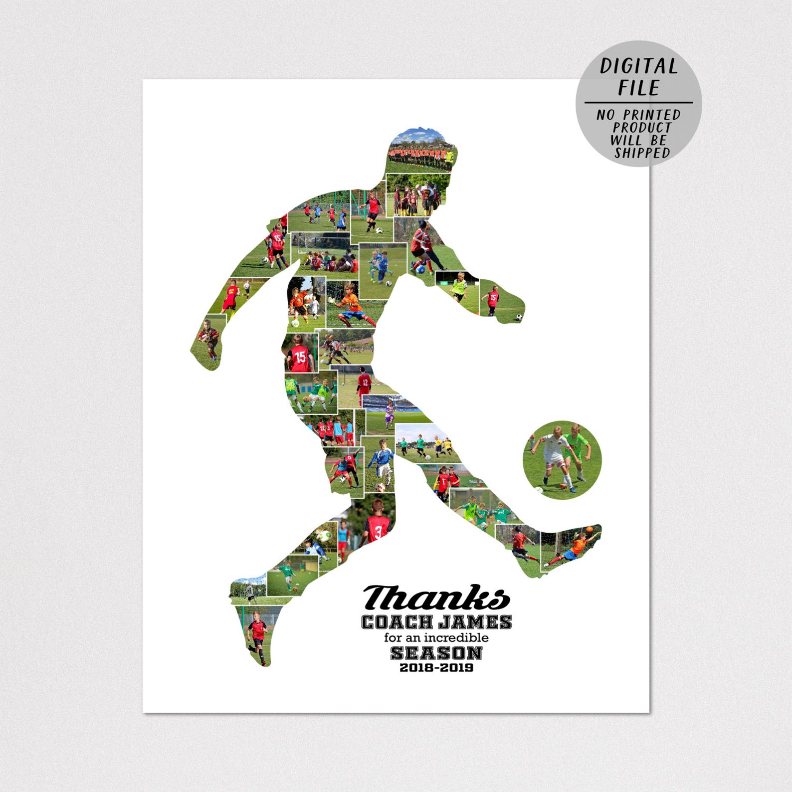 Soccer Photo Collage-football Collage-personalized Gift for - Etsy New ...