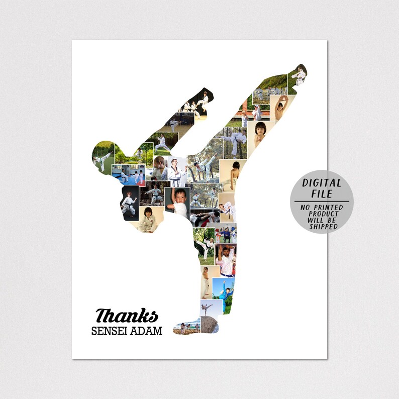 Karate Photo Collage-judo Collage-sensei Gift Karate-karate - Etsy
