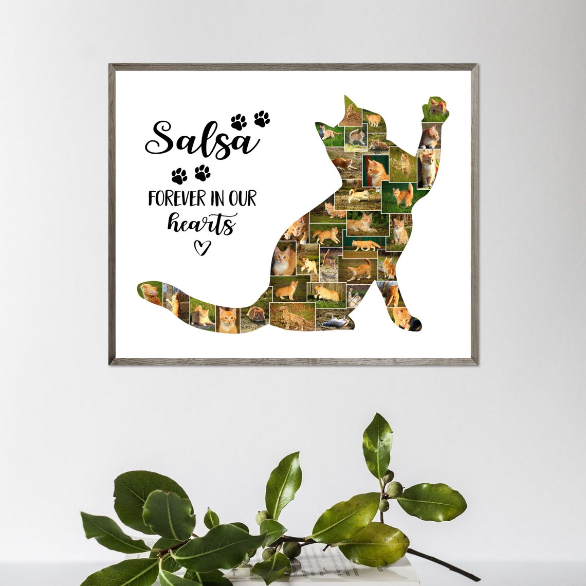 Cat Photo Collage-cat Memorial Collage-custom Cat - Etsy