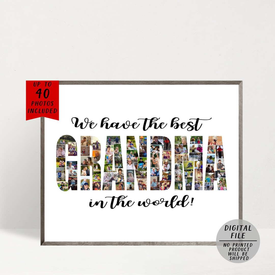 Grandma Photo Collage-grandmother Collage-grandmother Photo - Etsy