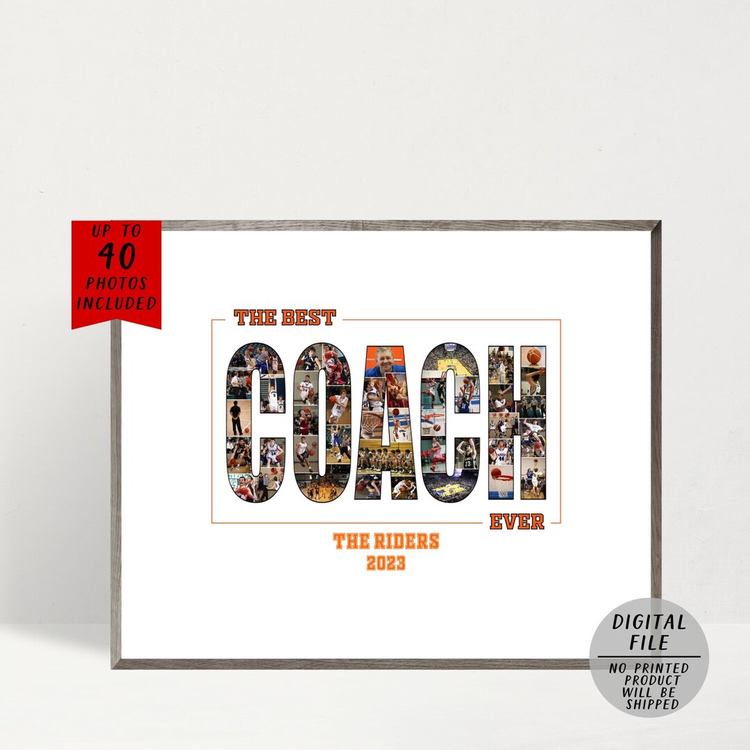 Coach Photo Collage-sport Coach Collage-coach Gift-personalized Collage ...