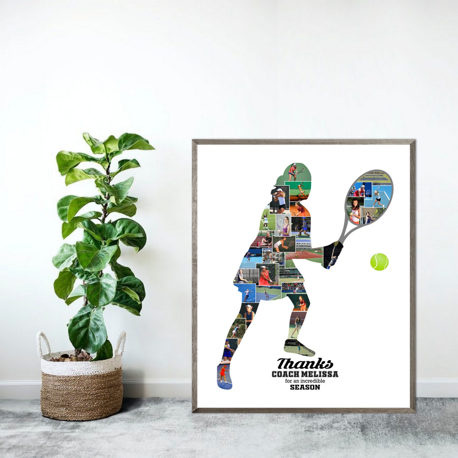 Tennis Photo Collage-personalized Gift for Coach-female Tennis - Etsy