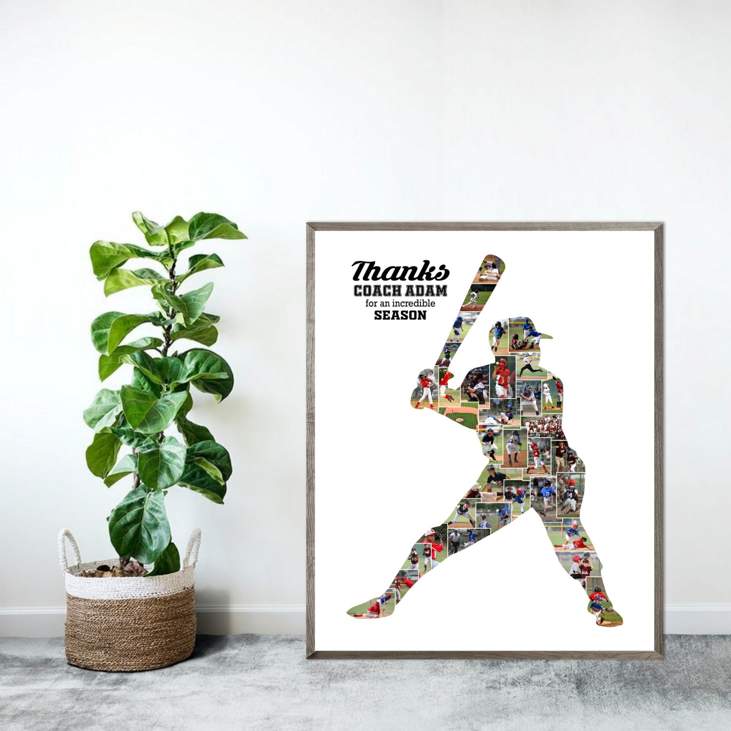 Baseball Photo Collage-baseball Player Photo Collage-personalized Gift ...