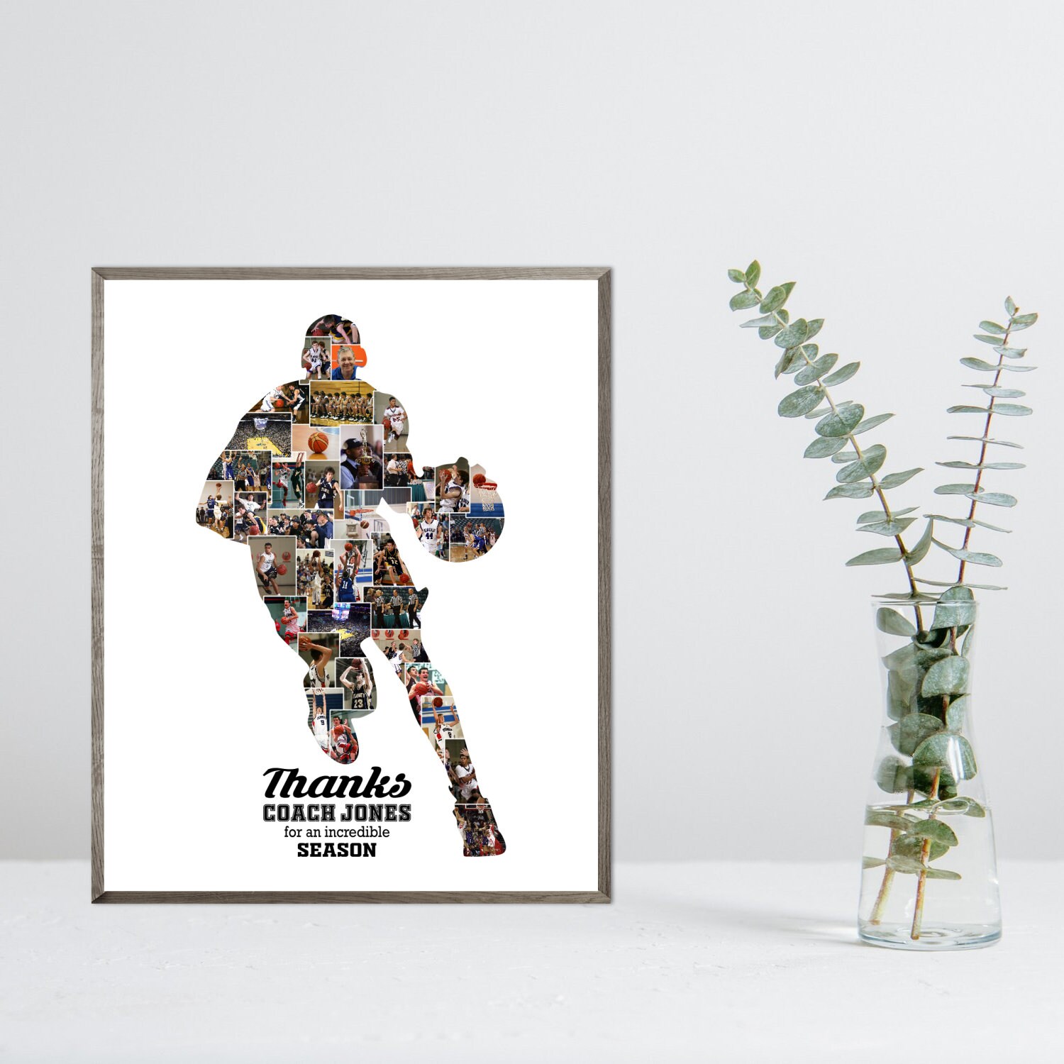 Basketball Photo Collage-boy Basketball Player | Etsy