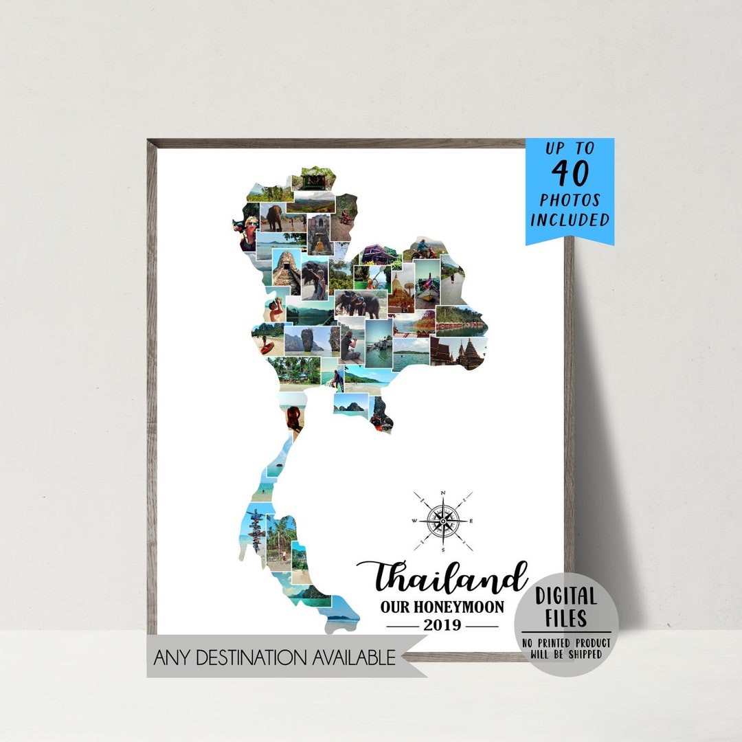 Thailand Photo Collage-southeast Asia Collage-travel Photo - Etsy