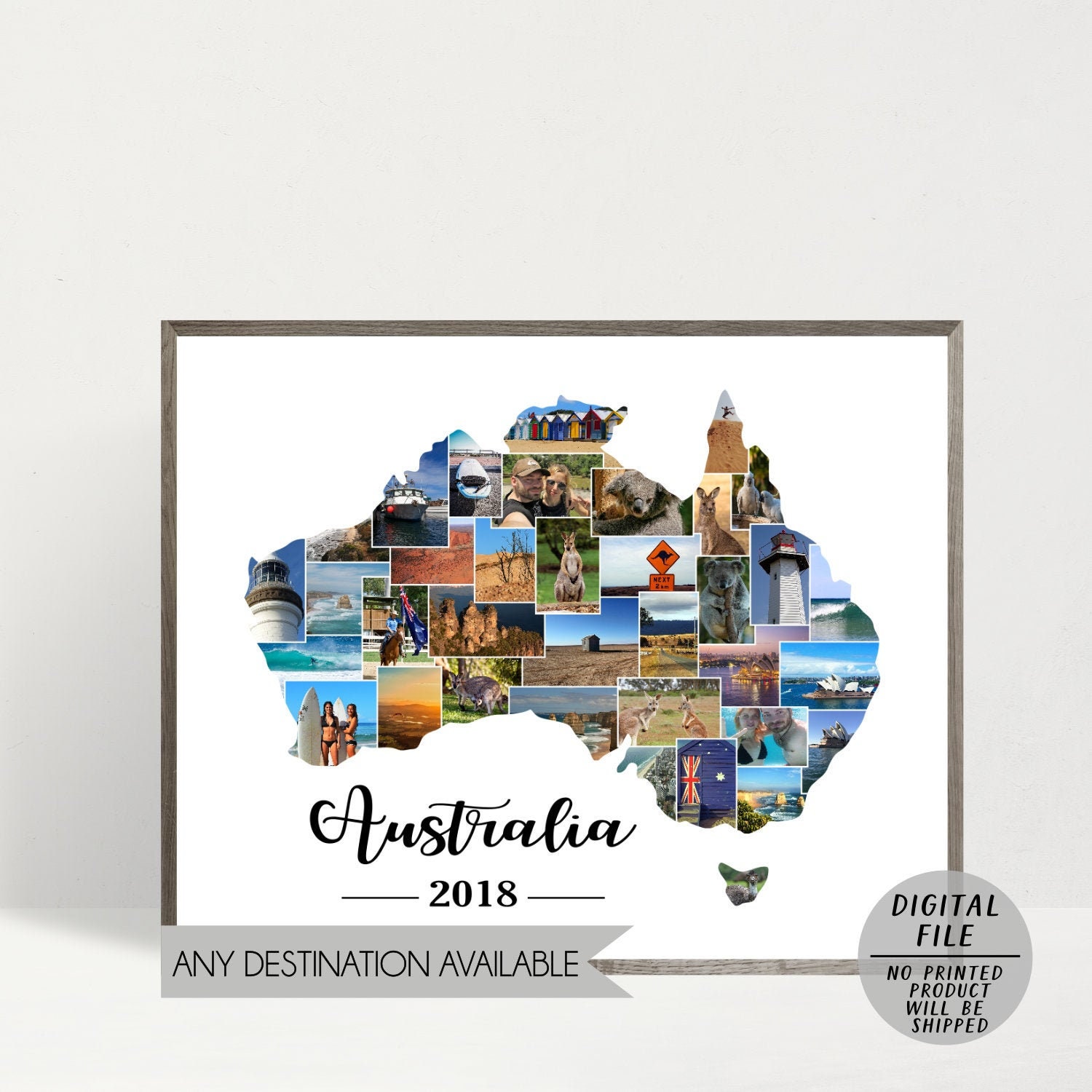 Australia Photo Collage-travel Map Photo Collage-personalized - Etsy