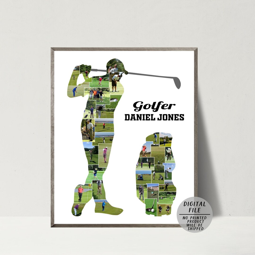 Golf Photo Collage-golfer Photo Collage-personalized Gift for - Etsy