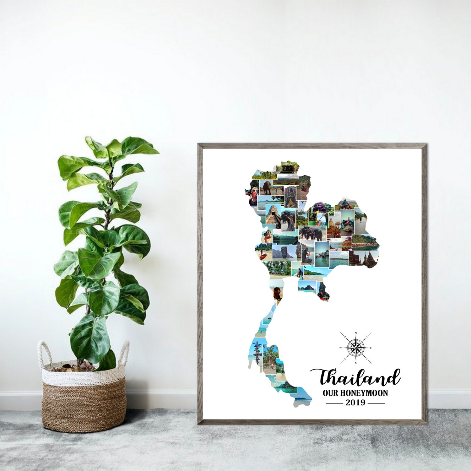 Thailand Photo Collage-southeast Asia Collage-travel Photo | Etsy